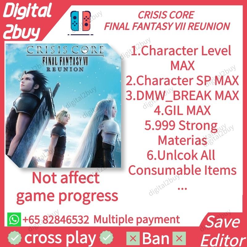 CRISIS CORE FINAL FANTASY VII REUNION Save Editor CCFF7R Save Modding CRISIS CORE FINAL FANTASY ...