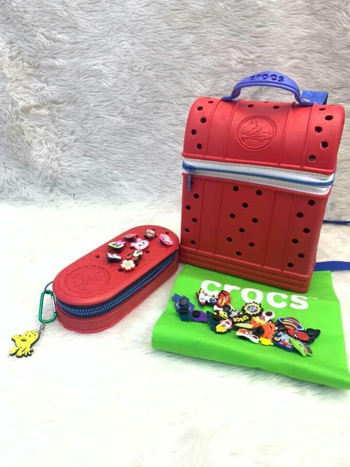 Crocs Backpack with Pencil Case Set, Men's Fashion, Bags, Backpacks on ...