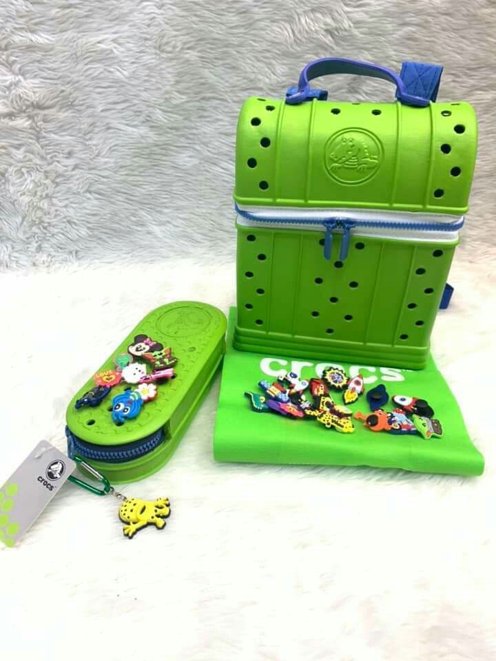 Crocs Backpack with Pencil Case Set, Men's Fashion, Bags, Backpacks on ...
