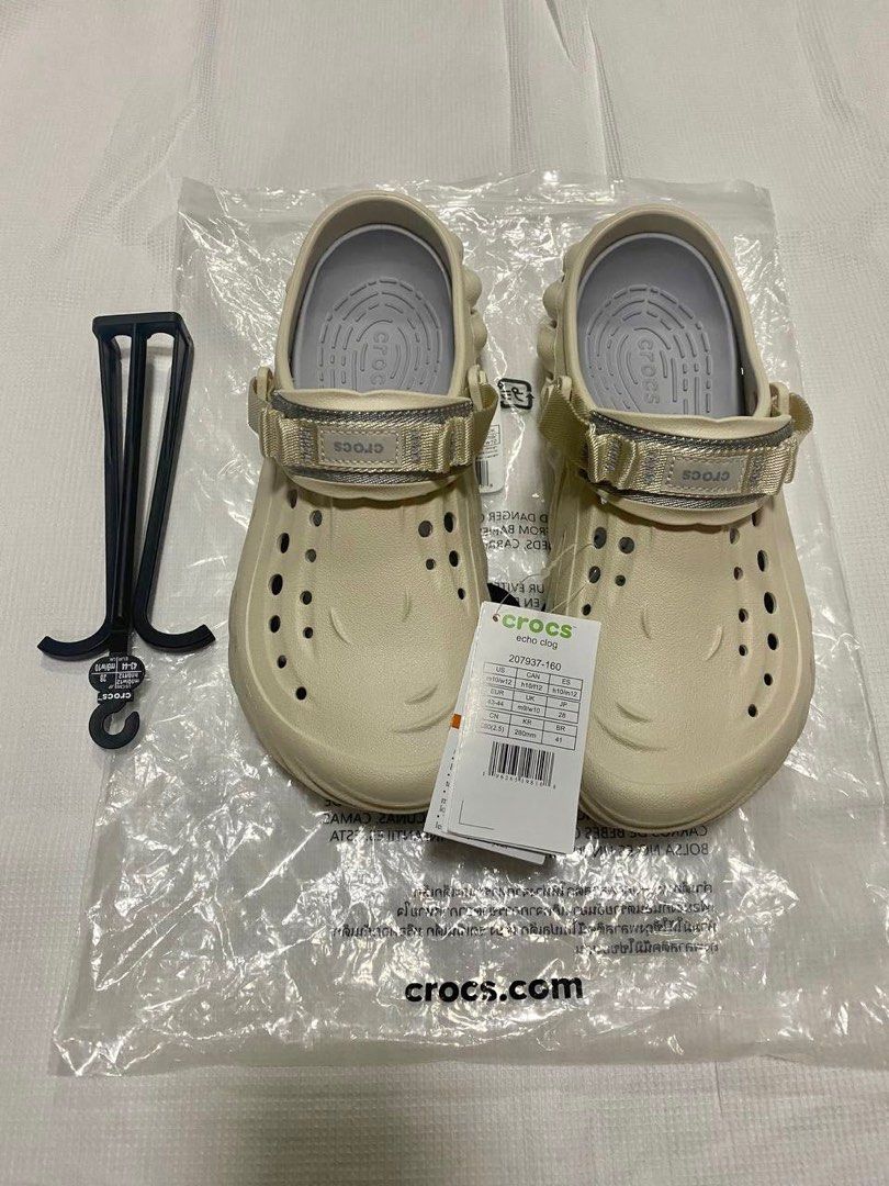 Crocs Echo Clogs Stucco, Men's Fashion, Footwear, Slippers & Slides on Carousell