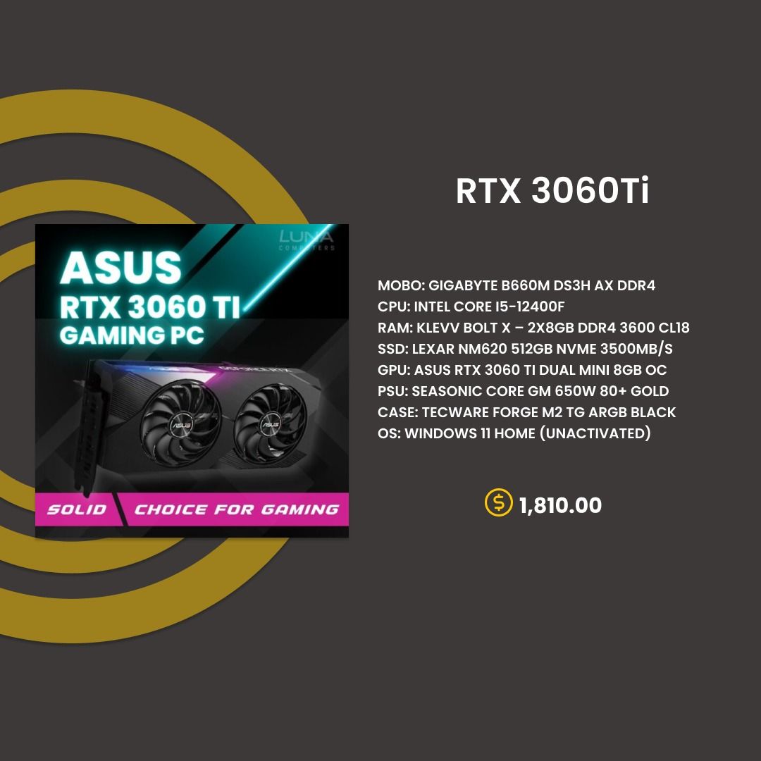 CUSTOM BUILD GAMING PC SET | DM US FOR QUOTATION | INTEL | AMD | NVIDIA ...