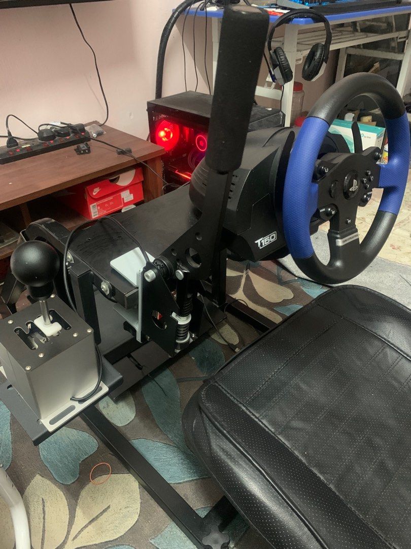 Custom Sim Racing Rig Thrustmaster 150 pro, Video Gaming, Gaming ...
