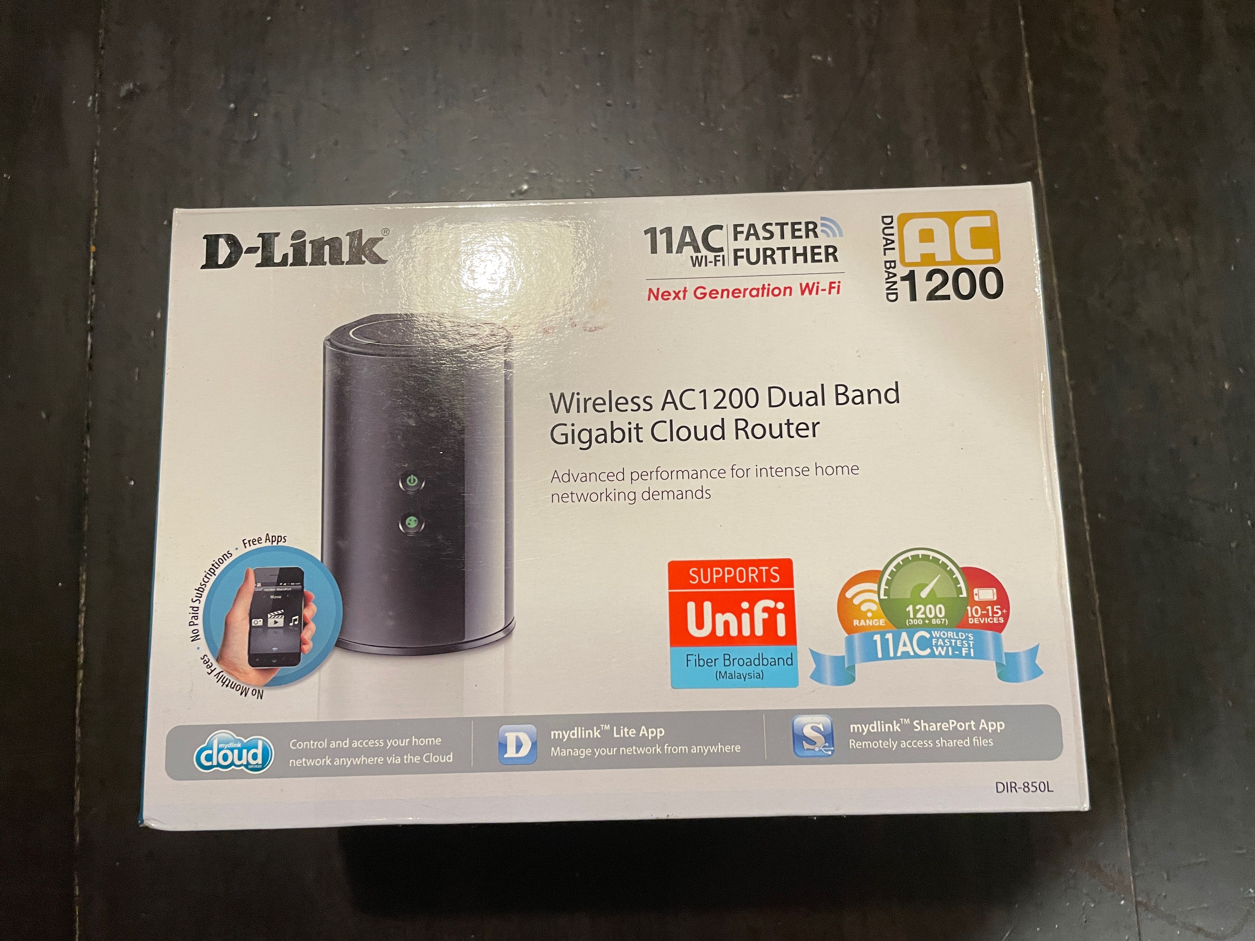 D- Link wireless AC1200 Dual Band gigabit Cloud Router, Computers ...