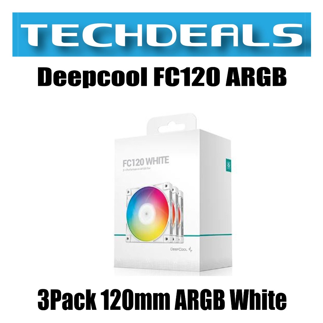 Deepcool FC120 ARGB 3Pack 120mm ARGB White, Computers & Tech, Parts ...