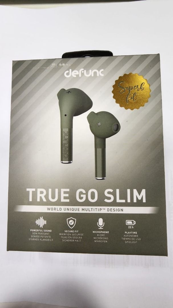 Defunc TRUE GO SLIM Earphones (Olive Green), Audio, Earphones on Carousell
