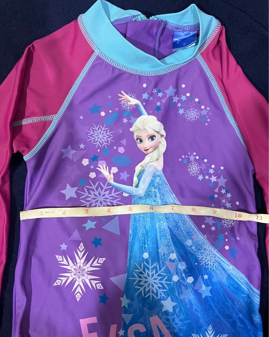 Disney Elsa Rash guard, Babies & Kids, Babies & Kids Fashion on Carousell