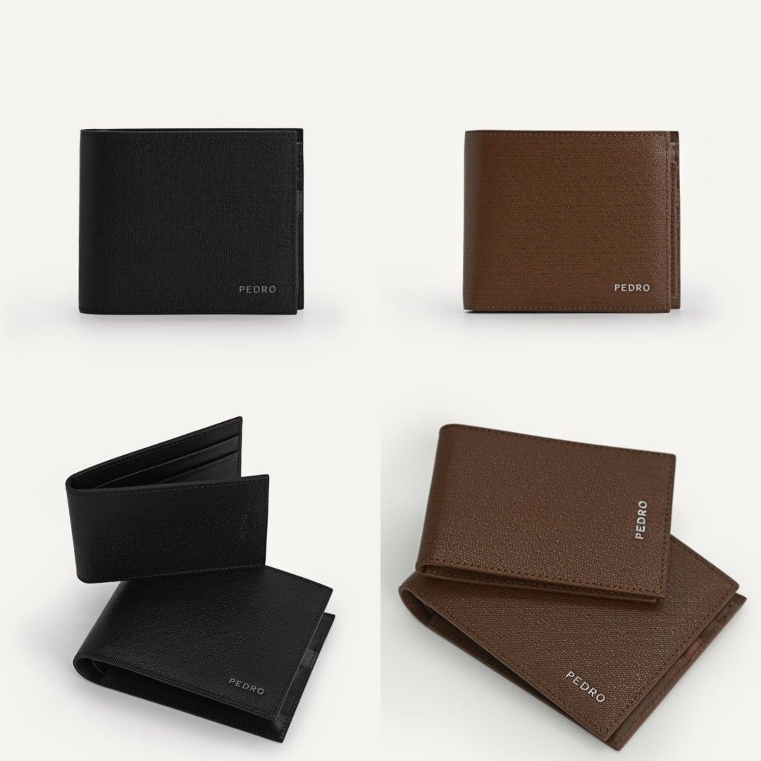 Dompet Pedro Pria Full Grain Leather With Insert, Fesyen Pria, Tas ...
