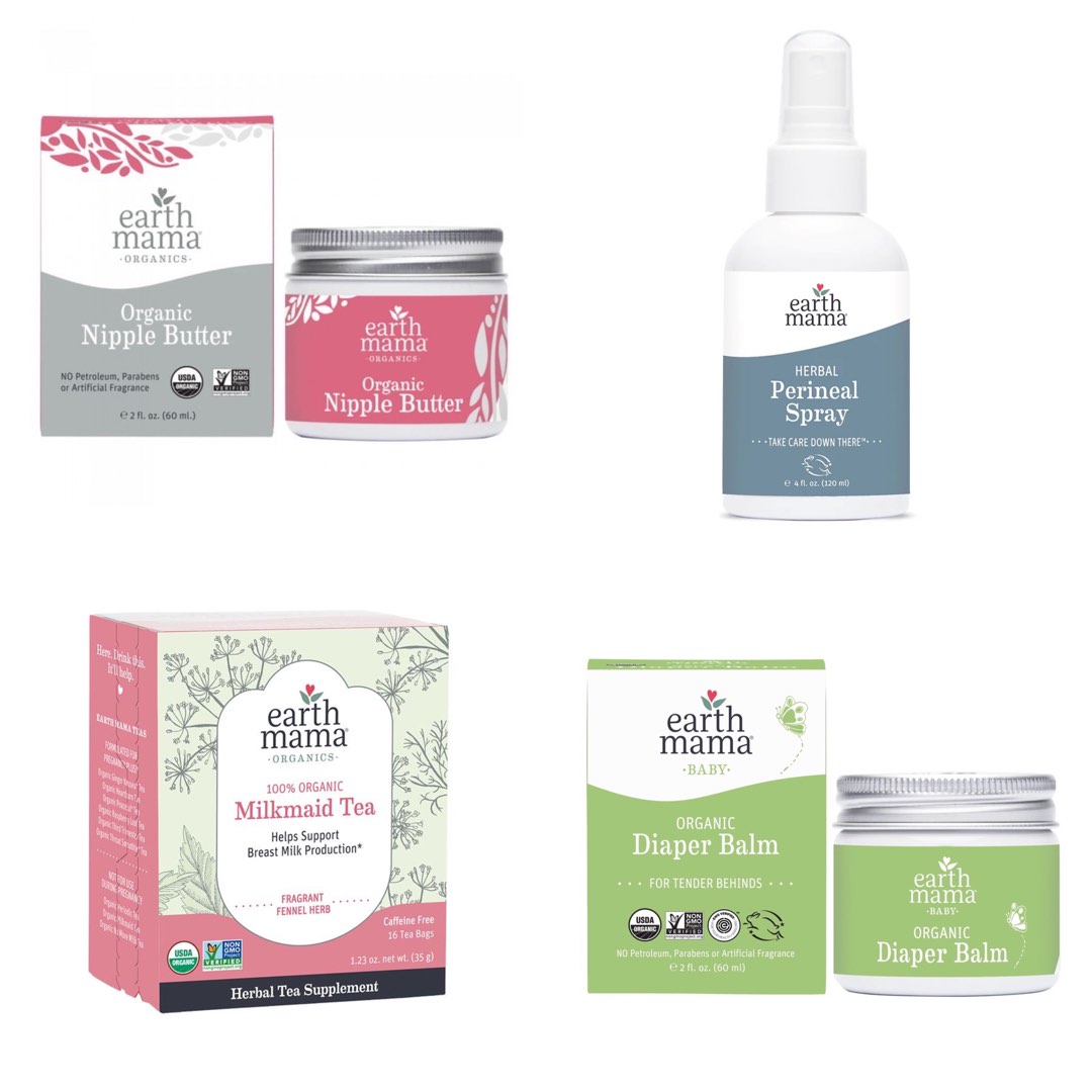 Earth Mama Organic Diaper Balm / Nipple Butter / Milkmaid Tea / Herbal ...