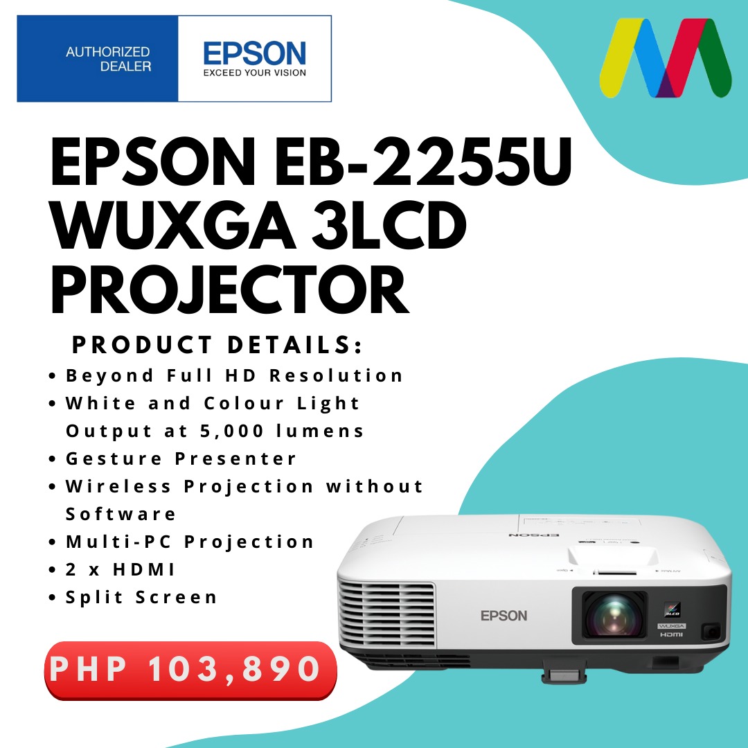 Epson EB-2255U WUXGA 3LCD Projector for SALE, TV & Home Appliances, TV ...
