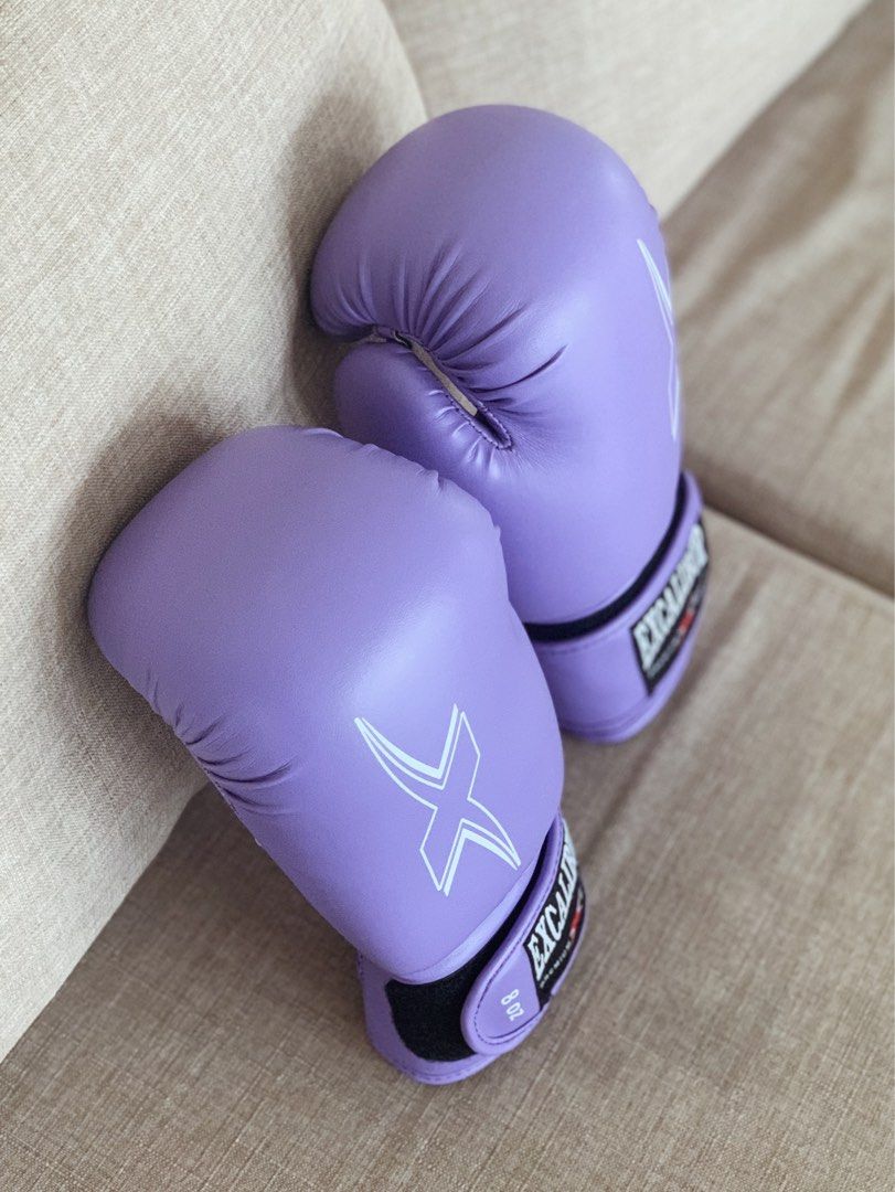 Excalibur Purple Boxing Gloves 8oz NEW, Health & Nutrition, Health ...