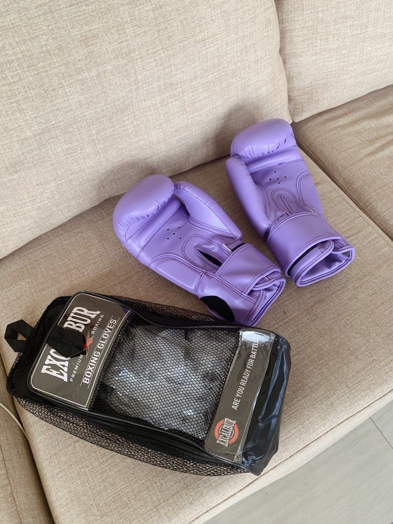 Excalibur Purple Boxing Gloves 8oz NEW, Health & Nutrition, Health ...