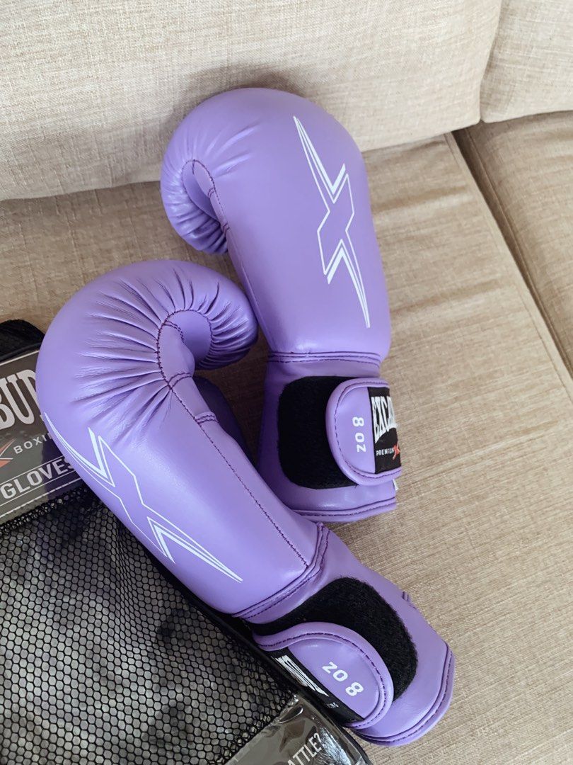 Excalibur Purple Boxing Gloves 8oz NEW, Health & Nutrition, Health ...