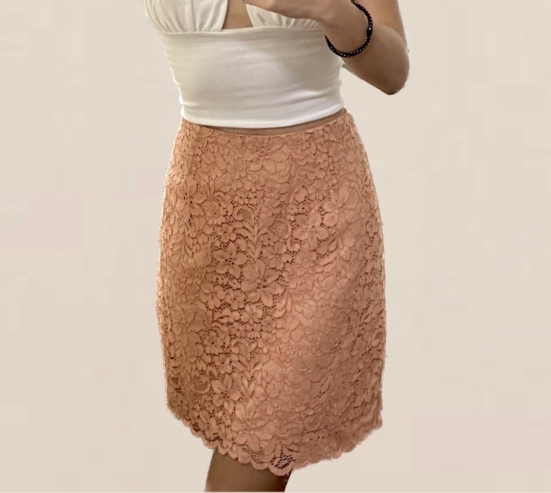 Floral Lace Skirt, Women's Fashion, Bottoms, Skirts on Carousell