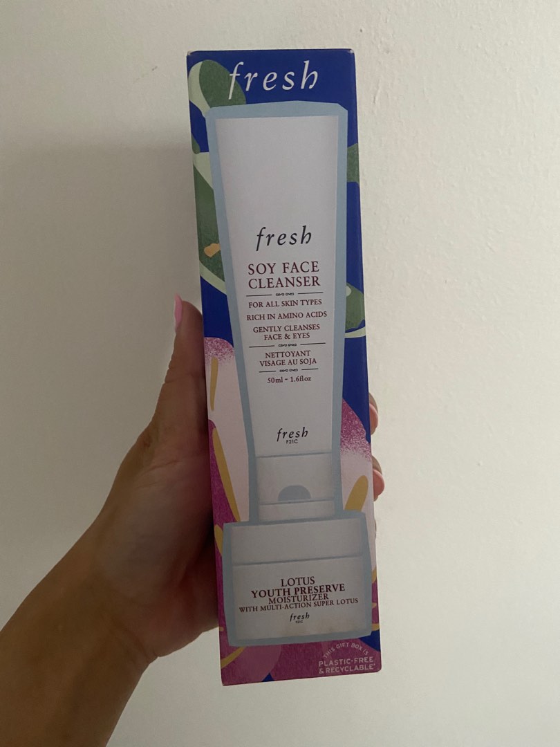 Fresh Soy Face Cleanser + Lotus youth moisturizer , Beauty & Personal ...
