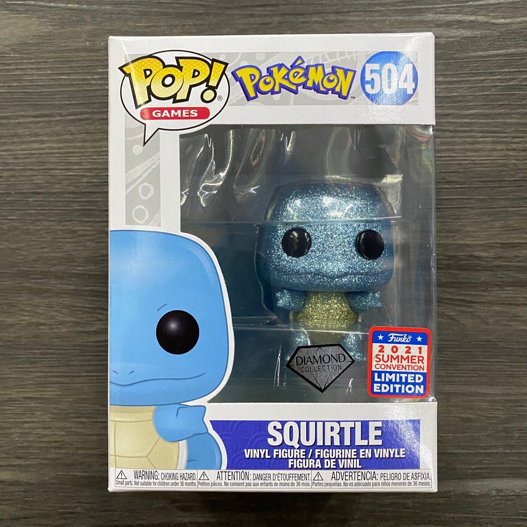 Funko Pop #504: Pokemon - Squirtle (Diamond Glitter) [2021 Summer ...