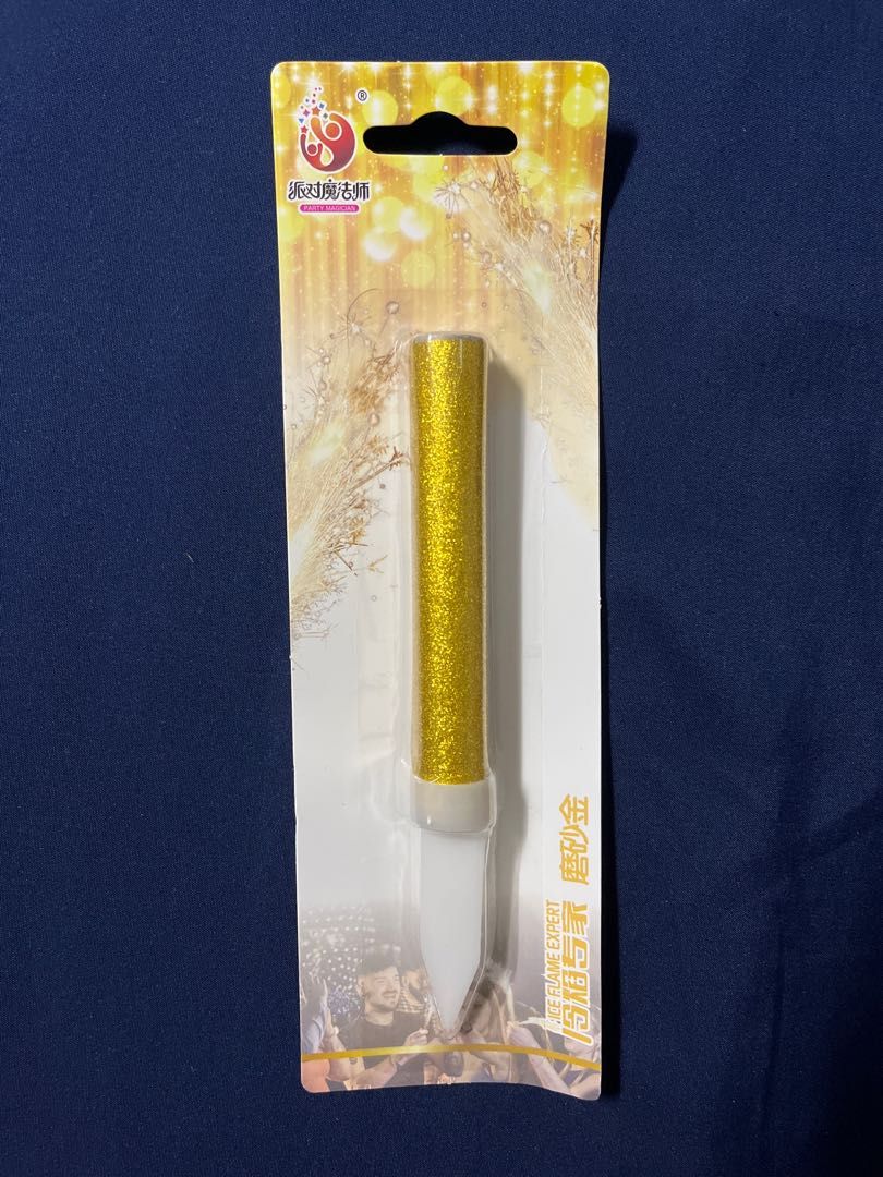 GOLD Fireworks Sparkling Sparkler Candle for Birthday, Hobbies & Toys ...