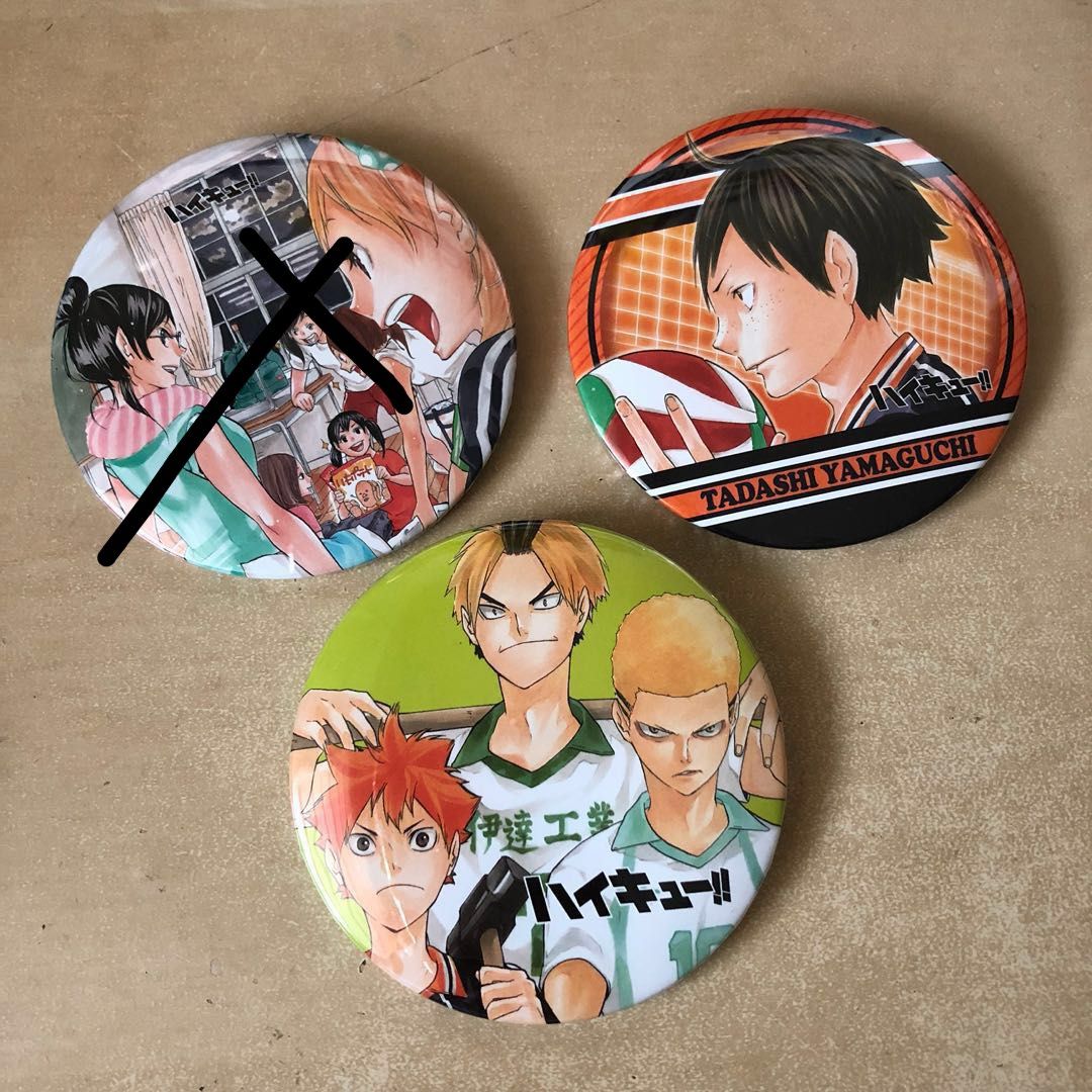Haikyuu Can Badges, Hobbies & Toys, Memorabilia & Collectibles, Fan ...