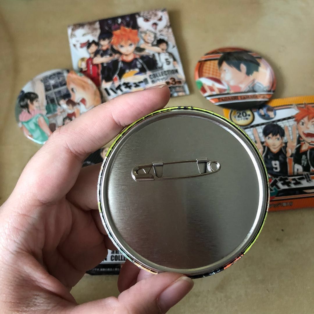 Haikyuu Can Badges, Hobbies & Toys, Memorabilia & Collectibles, Fan ...