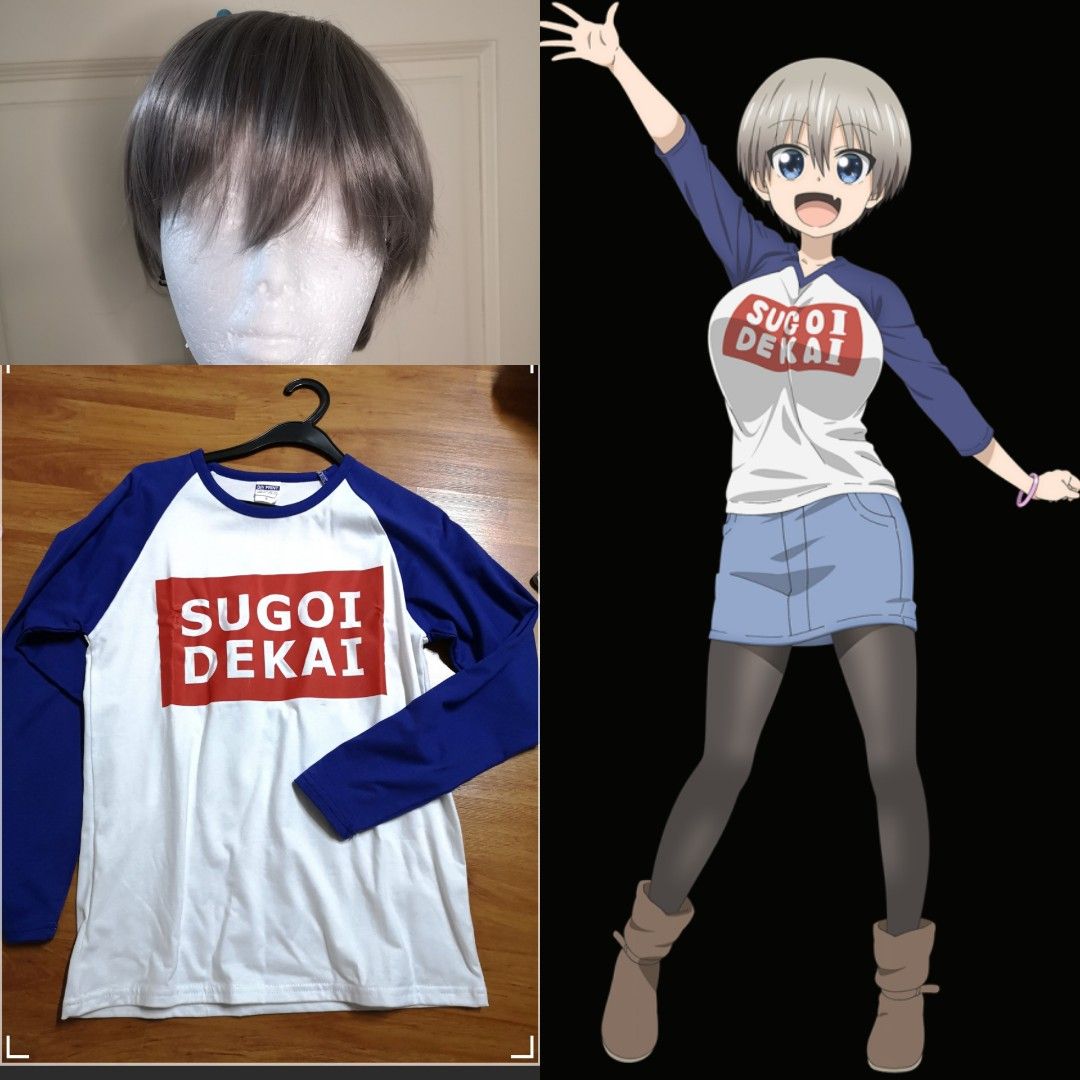 hana uzaki sugoi dekai raglan tee longsleeved casual cosplay. uzaki-chan wants to hang out ...