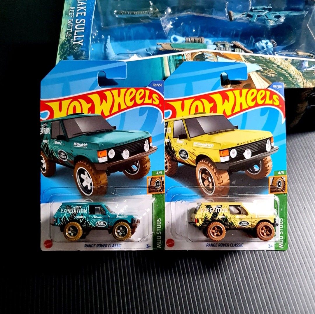 Hot Wheels Range Rover Classic ( Green, Brown ) Hotwheels Mud Studs ...