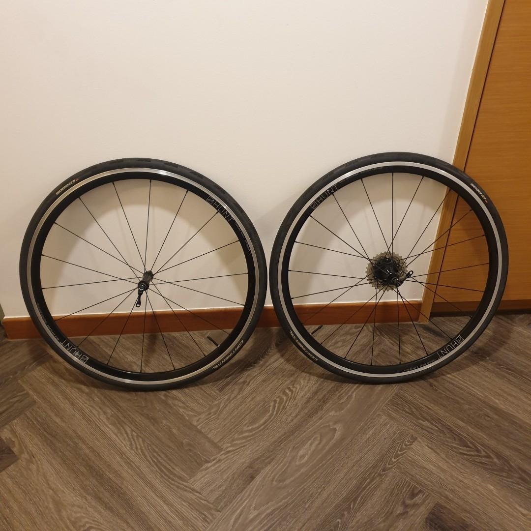 Hunt Race Alloy Aero Wide Rim Brake Wheelset, Sports Equipment ...