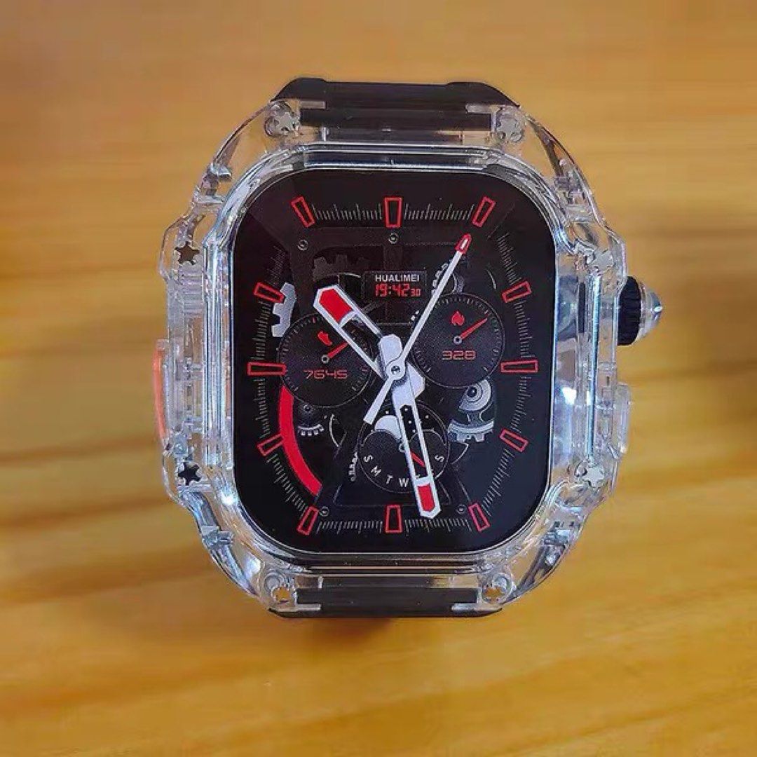 Ice cube pro series Apple Watch ultra 49mm case clear stylish trend ...