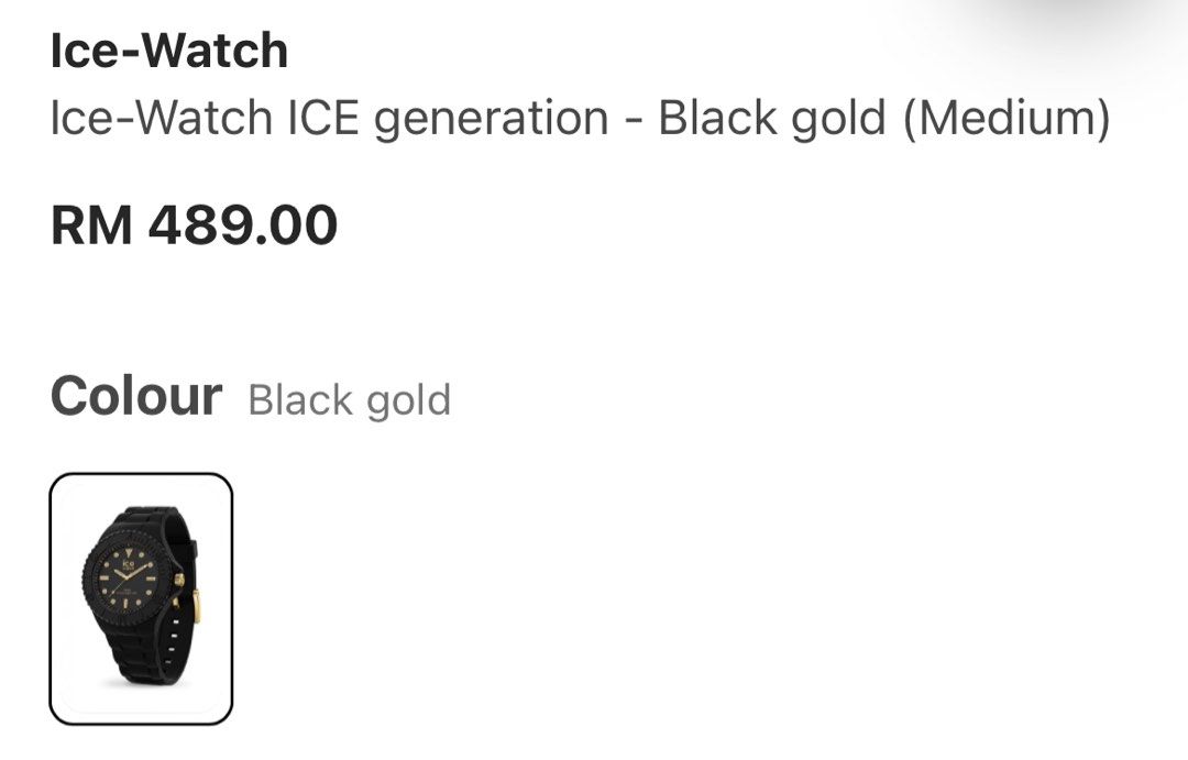 ICE watch generation (Black gold - Medium), Men's Fashion, Watches ...