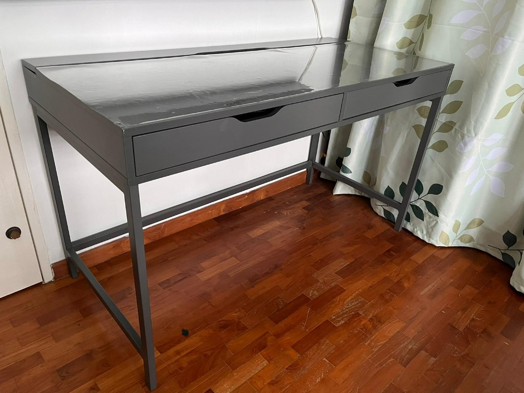 ikea alex study table with 2 drawers, Furniture & Home Living ...