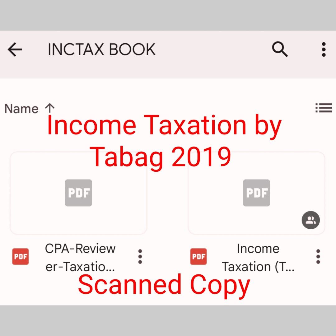 Income Taxation by Tabag 2019 PDF Book, Hobbies & Toys, Books ...