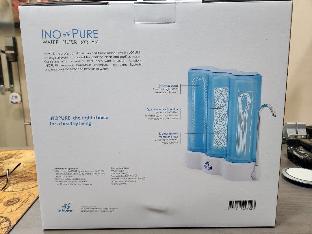 Inovital純淨‧三重濾水器 INOPURE 3-STEP WATER FILTER, 家庭電器, 廚房電器, 濾水器及飲水機 ...