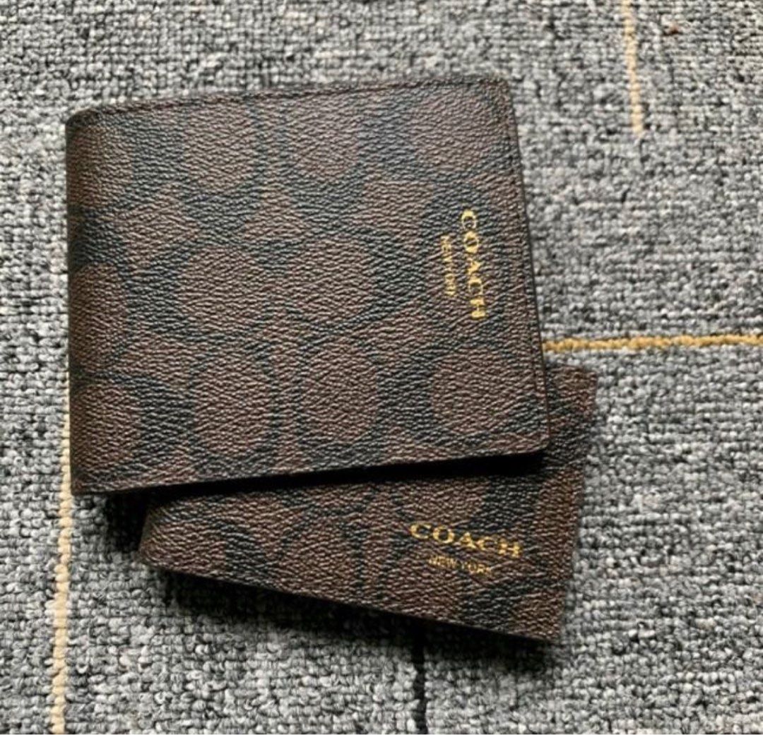 Coach men wallet with cardholder, Men's Fashion, Watches & Accessories ...