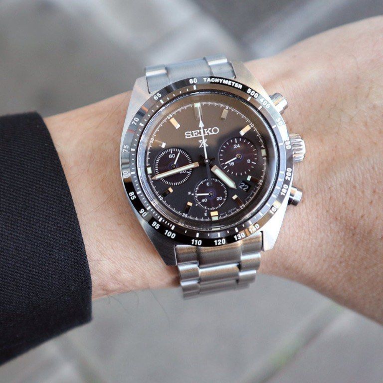 (INSTOCK) Seiko Prospex Speedtimer Chronograph Solar Black Dial SSC819 ...