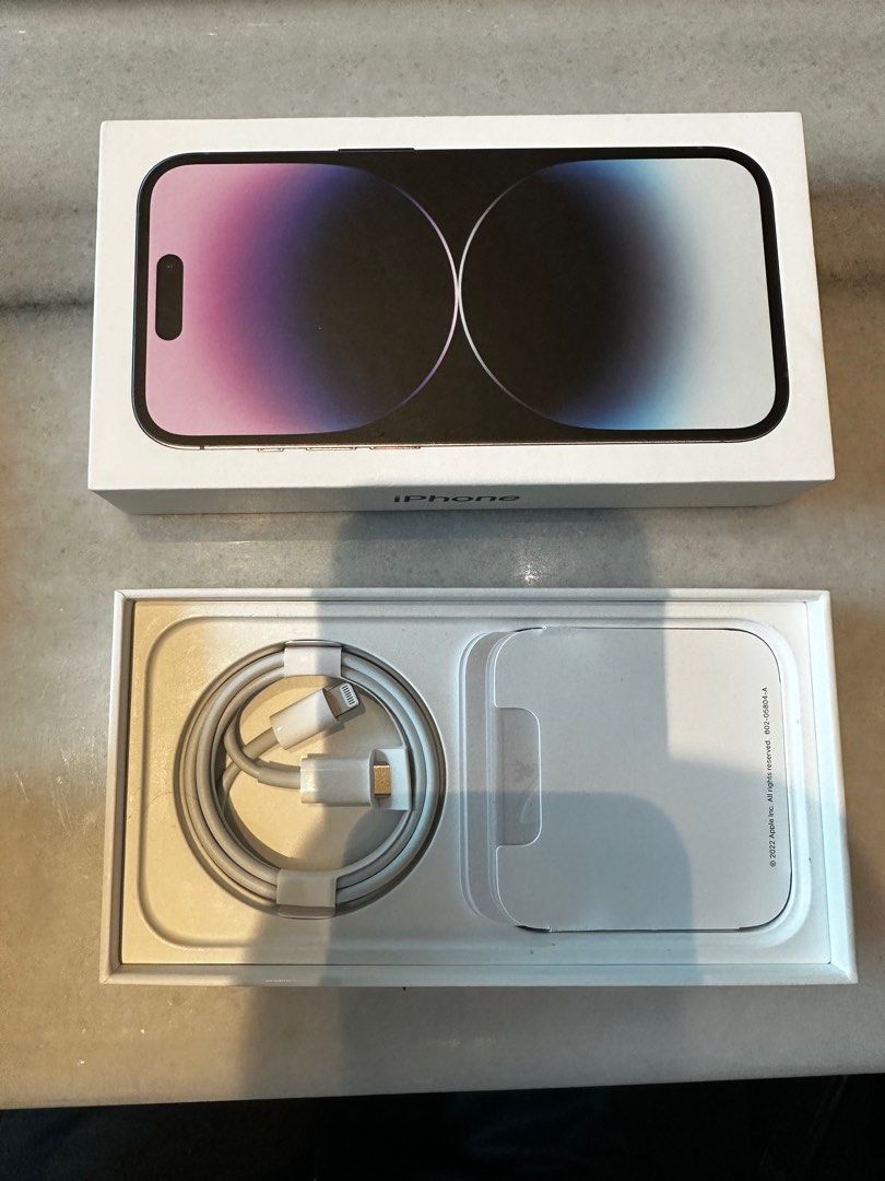 iphone 14 pro box and original lightening cable, Mobile Phones ...