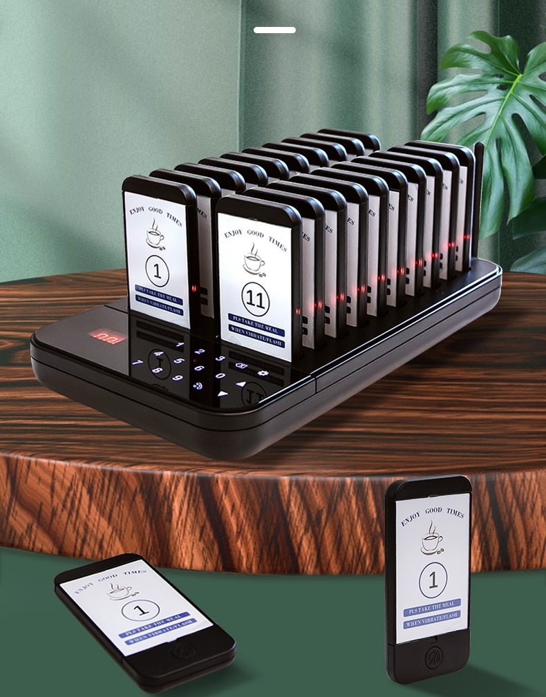 [Latest Model] Wireless Paging System Touchscreen 20 Buzzers Pager , TV ...