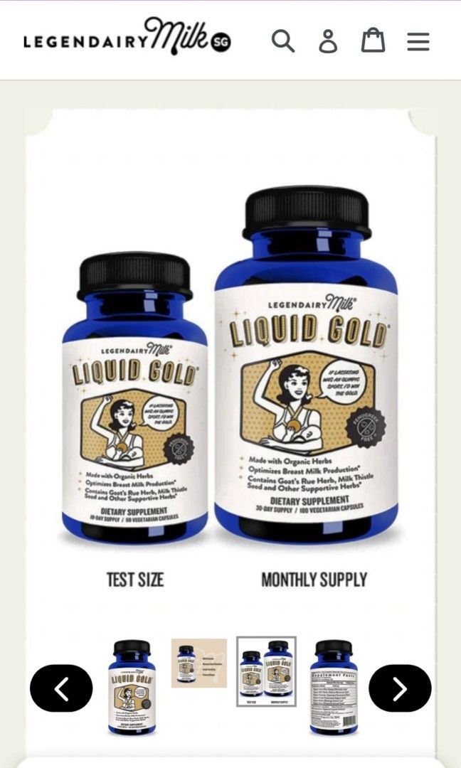 Legendairy Milk Liquid Gold (180 Capsule FULL SIZE version), Babies ...