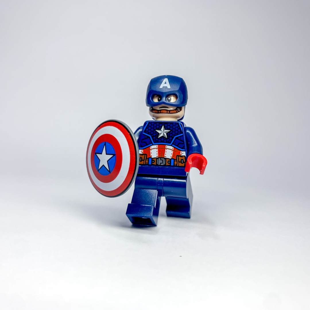 Lego Captain America - Dark Blue Suit, Red Hands, Helmet sh686, Hobbies ...