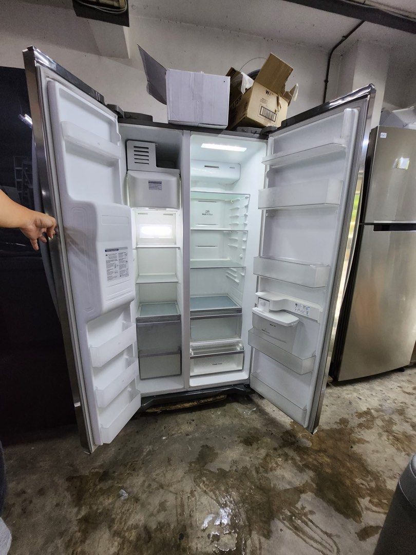 LG 460L Side-By-Side Fridge with Water Dispenser GSL5062PZ-2, TV & Home Appliances, Kitchen ...