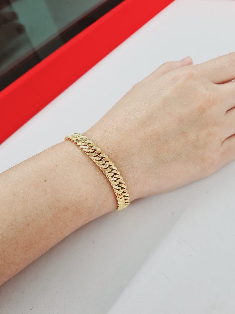 (Atome available) 916 Gold Bracelet (Lipan design), Women's Fashion ...