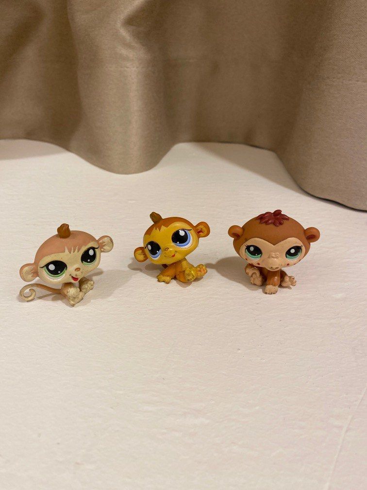 Littlest Pet Shop (LPS) monkey triplets, Hobbies & Toys, Toys & Games ...