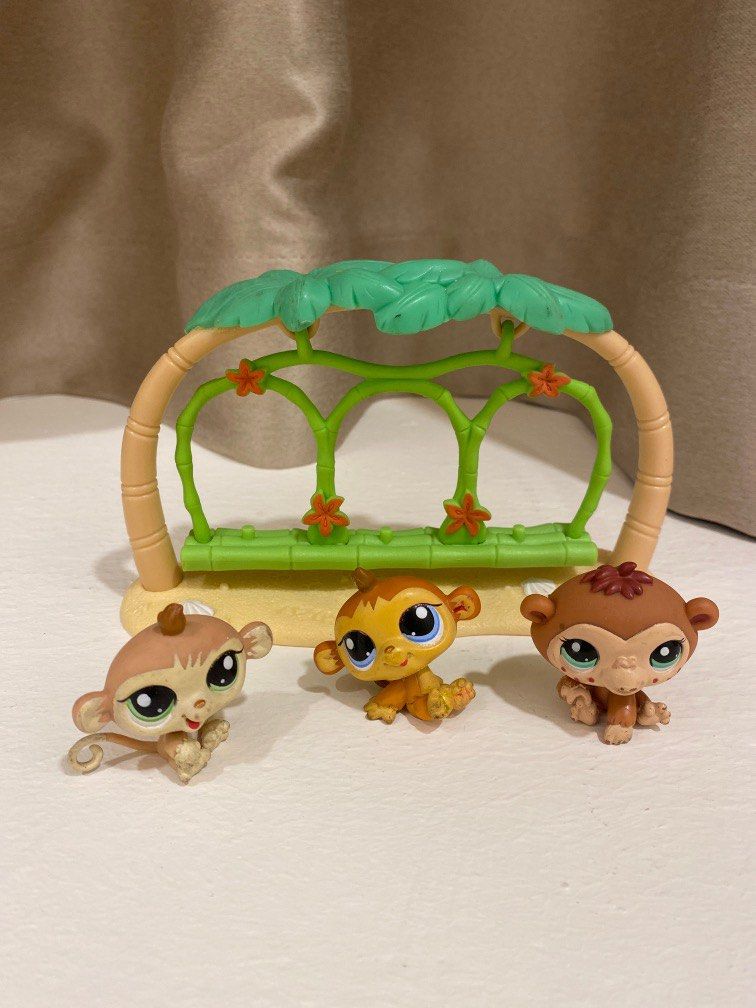 Littlest Pet Shop (LPS) monkey triplets, Hobbies & Toys, Toys & Games ...
