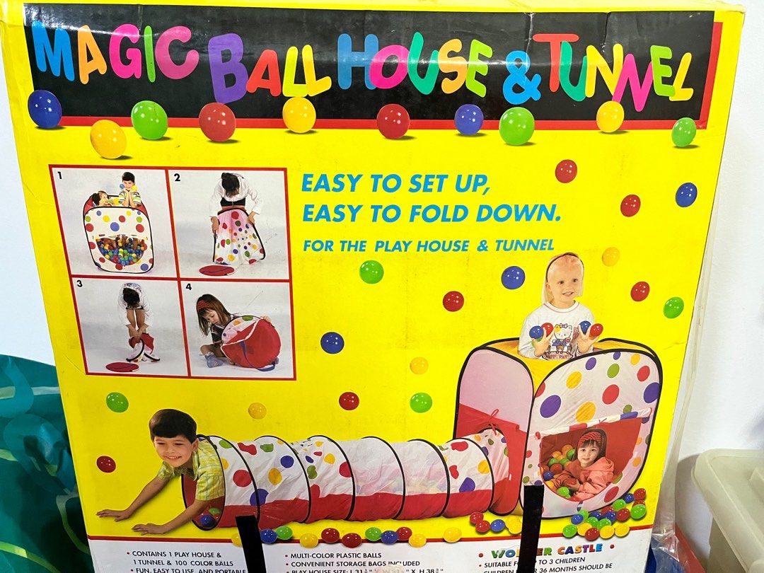 Magic ball house &tunnel, Hobbies & Toys, Toys & Games on Carousell