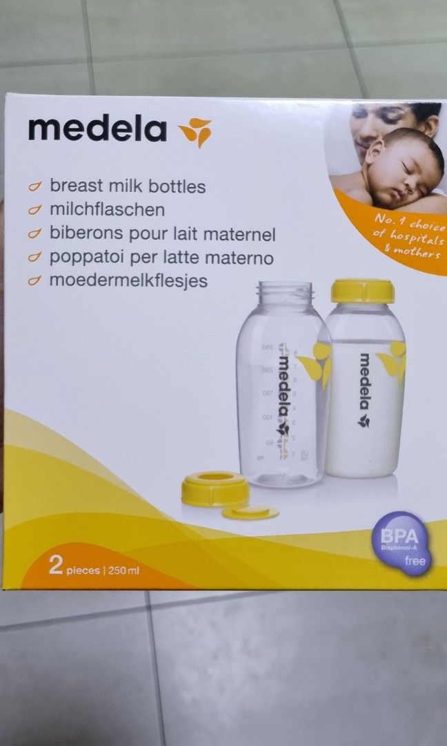 Medela breast milk bottle 250 x 2, Babies & Kids, Nursing & Feeding ...