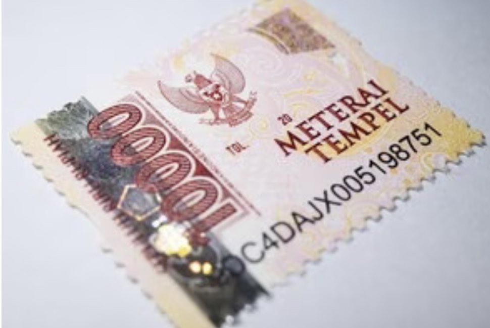 Meterai / Materai Tempel Rp. 10000 - Indonesia Legal Stamp Duty 10000 ...