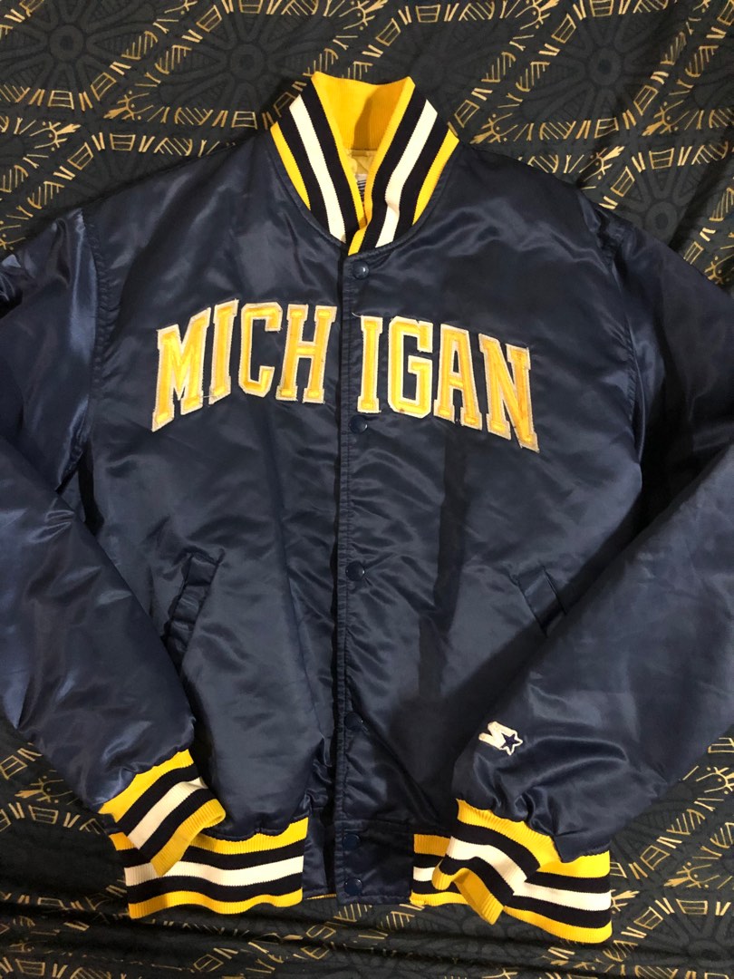 Michigan starter jacket vintage varsity, Men's Fashion, Coats, Jackets ...