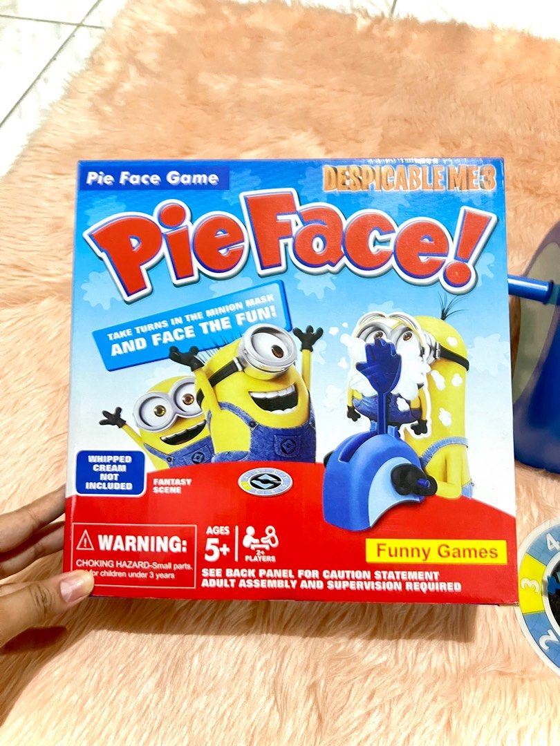 Minion Pie Face Game, Hobbies & Toys, Toys & Games on Carousell