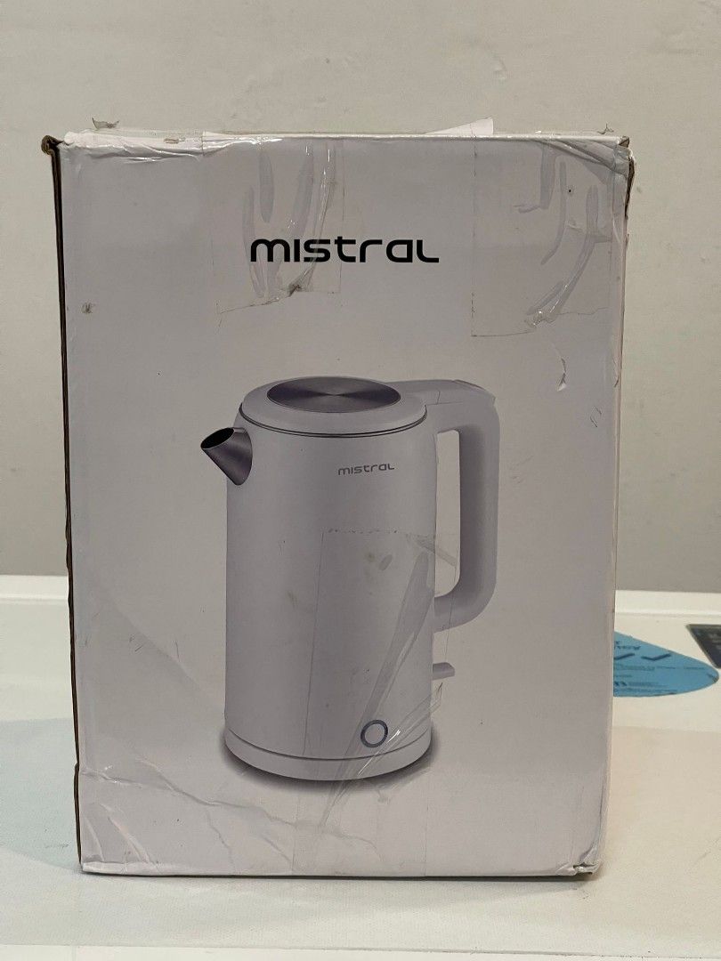 Mistral Mimica MEK18 Double-Wall Electric Kettle, 1.8L White Display ...