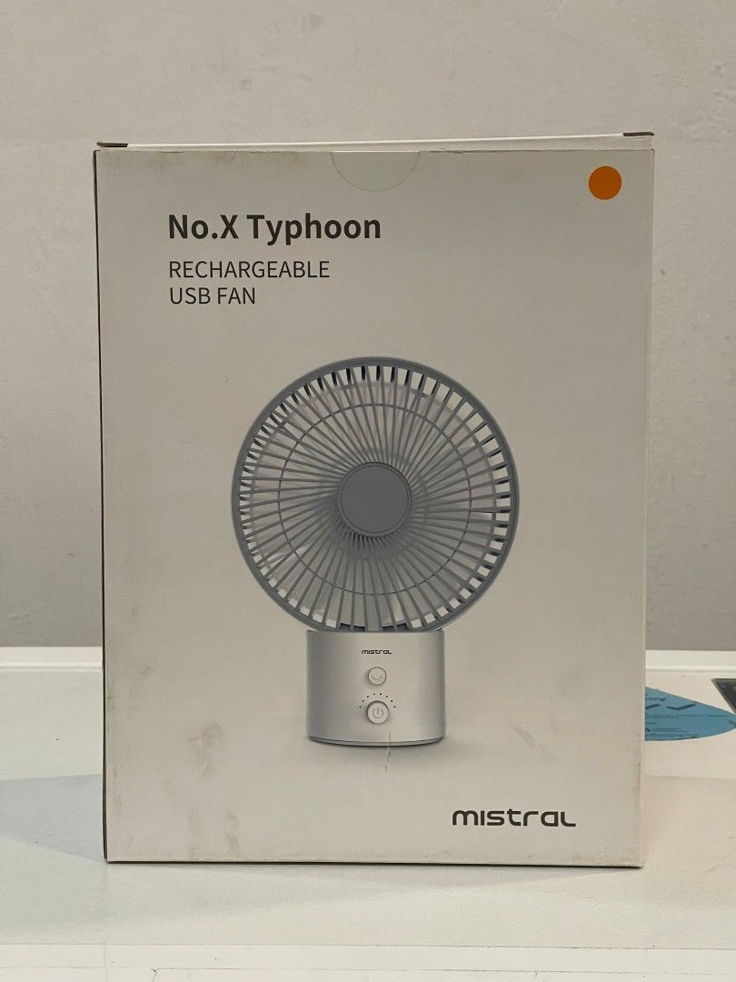 MISTRAL MRF600 8IN NO.X TYPHOON USB FAN Display Set, Furniture & Home ...