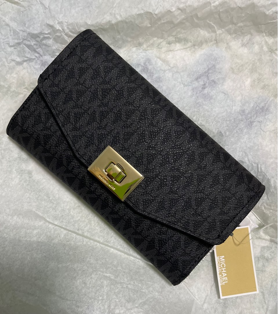 MK TRIFOLD LONG WALLET, Women's Fashion, Bags & Wallets, Wallets & Card ...