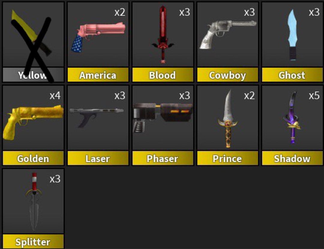 Mm2 godlies, items, Video Gaming, Gaming Accessories, In-Game Products ...