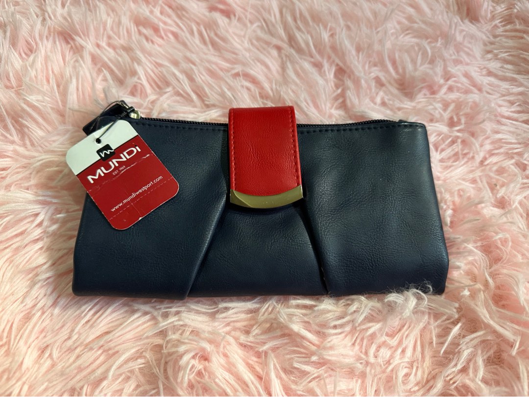 Mundi Blue and Red Wallet, Women's Fashion, Bags & Wallets, Wallets ...